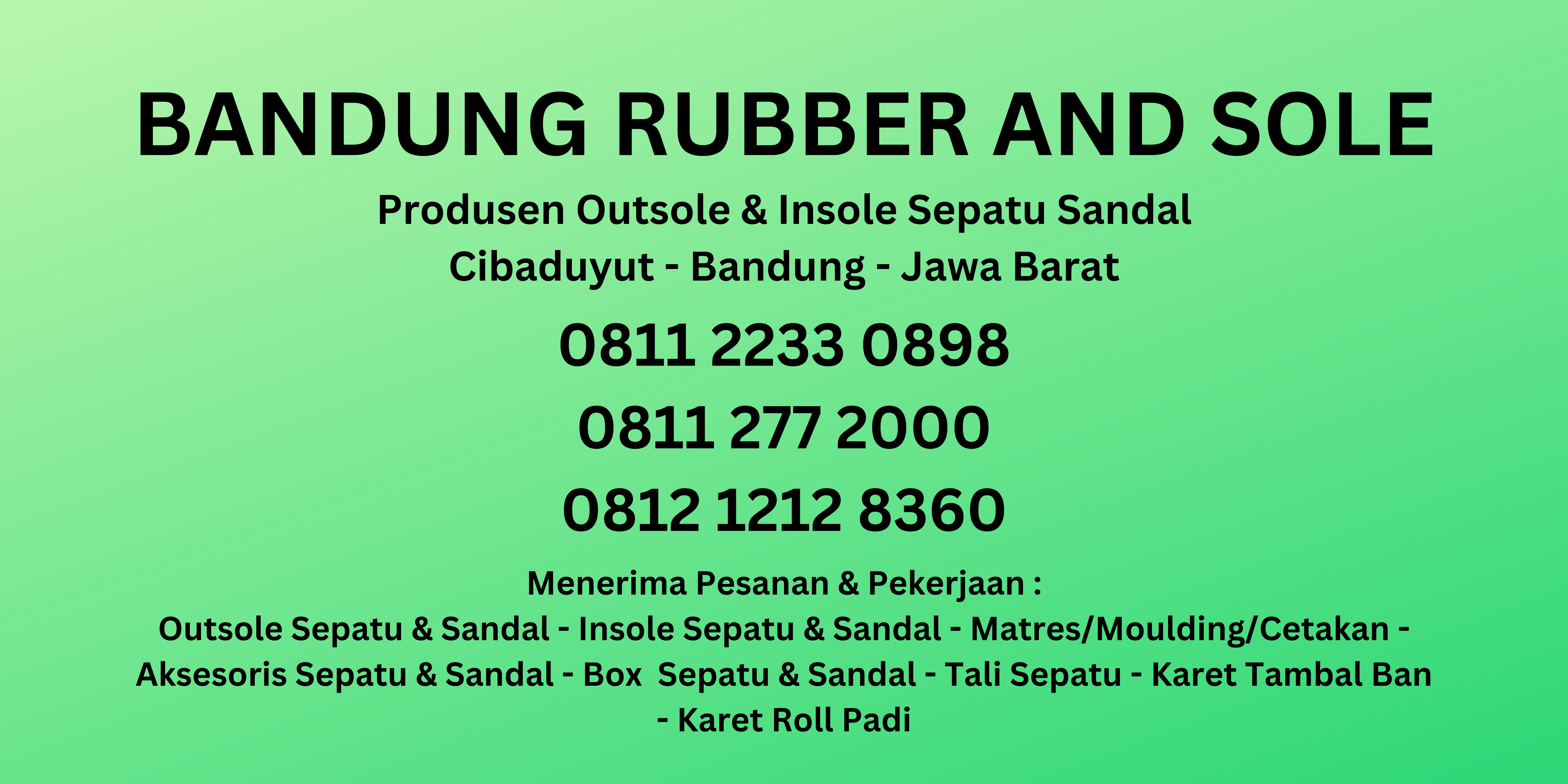 Bandung Rubber - Pabrik sol sepatu karet di bandung, produsen outsole ...
